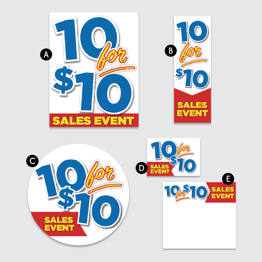 10 FOR $10 5PC SIGN KIT | A2 Direct