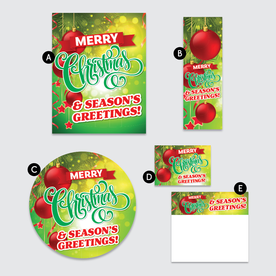 CHRISTMAS 5PC SIGN KIT | A2 Direct