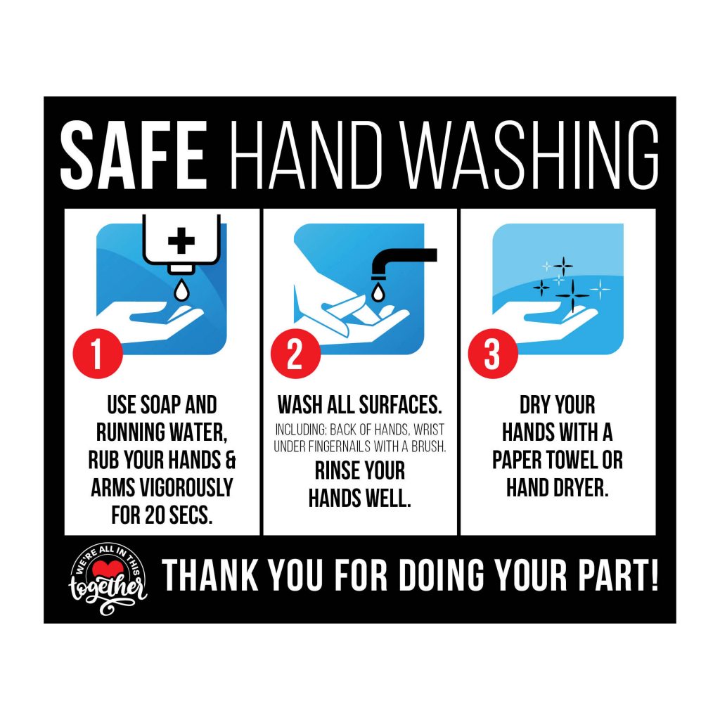 Safe Hand Washing Signs | A2 Direct
